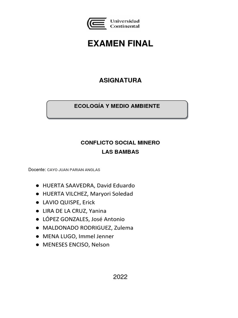 Ex Final Grupo 5 Medio Ambiente (Of) | PDF | Entorno natural