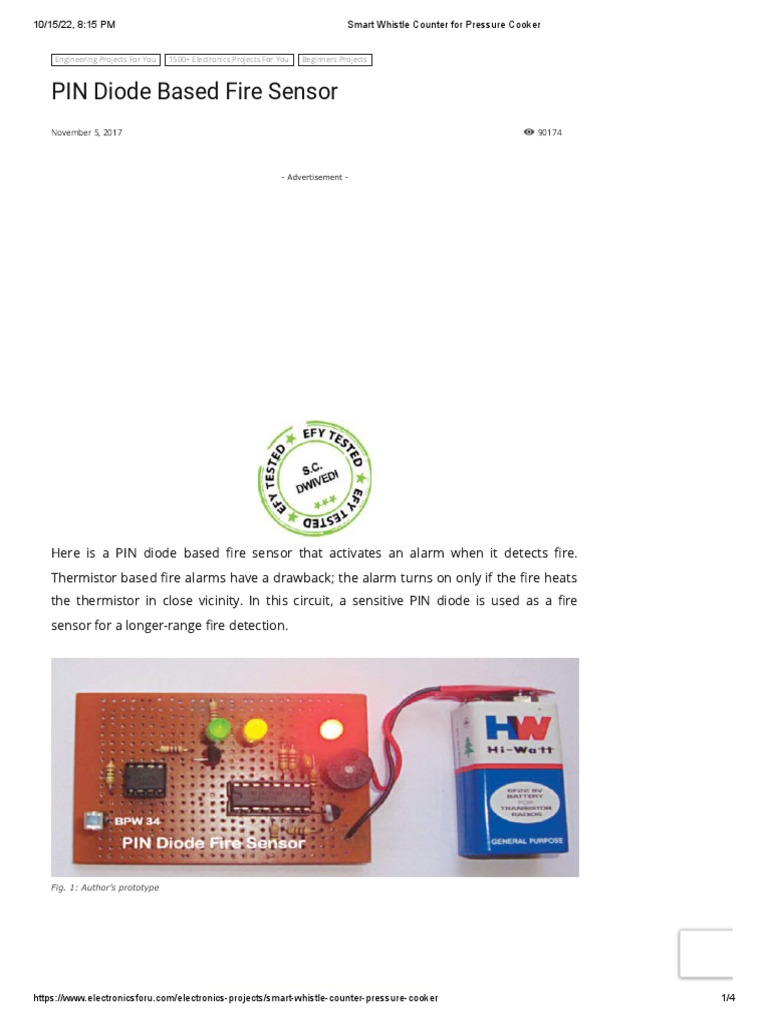 Smart Whistle Counter For Pressure Cooker | PDF | Operational Amplifier ...