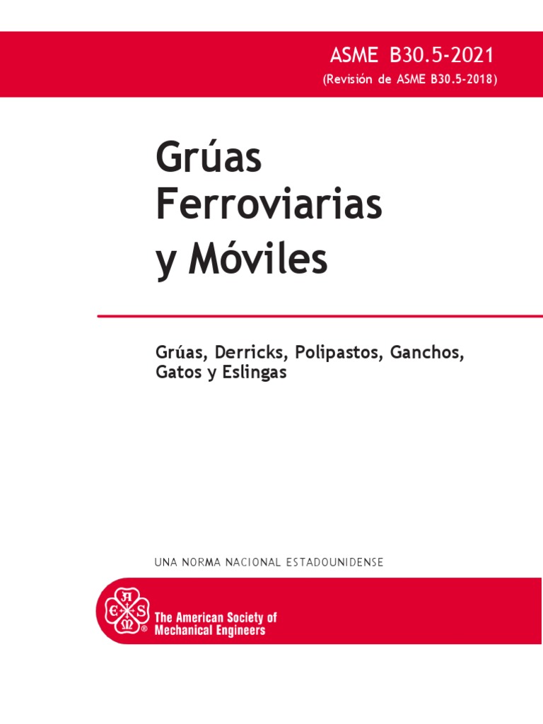 ASME B30.5-2021 en Español | PDF | Patentar | Grúa (máquina)