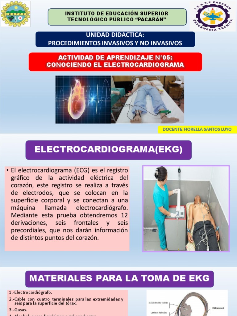 Procedimiento para Toma de EKG | PDF | Electrocardiografia | Sistema ...