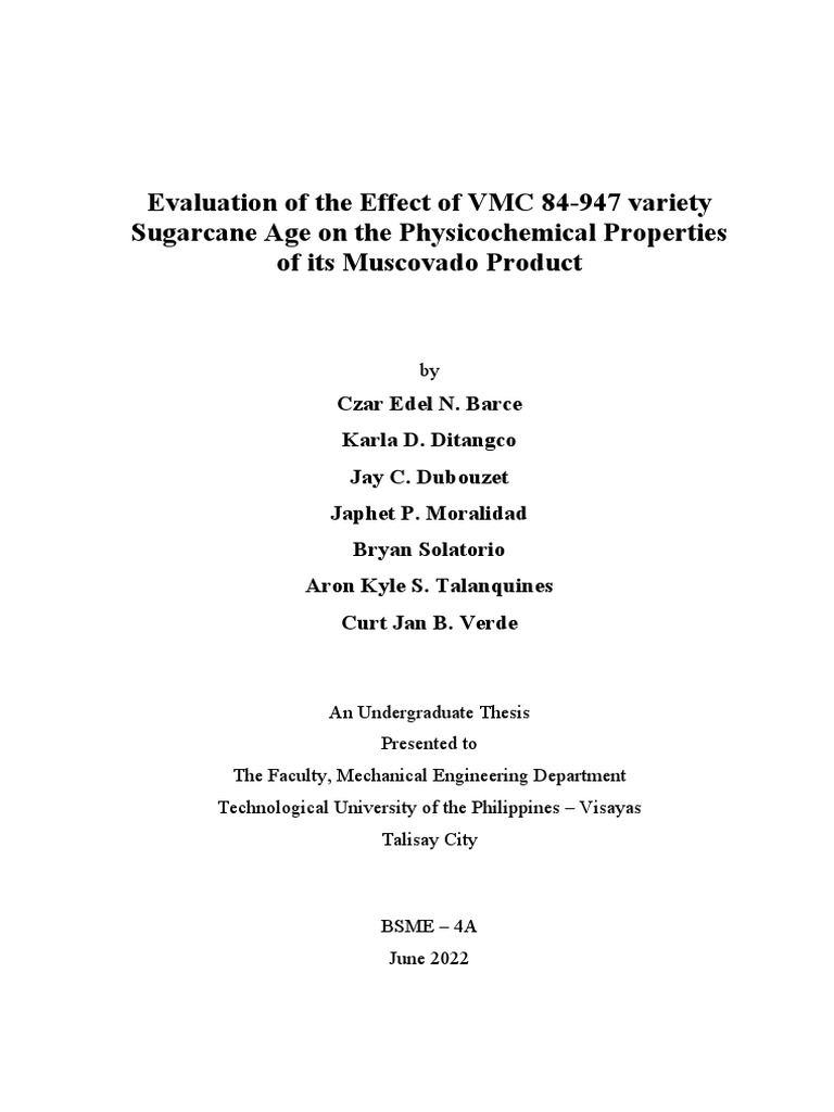 Final Final Manuscript | Download Free PDF | Sucrose | Sugarcane