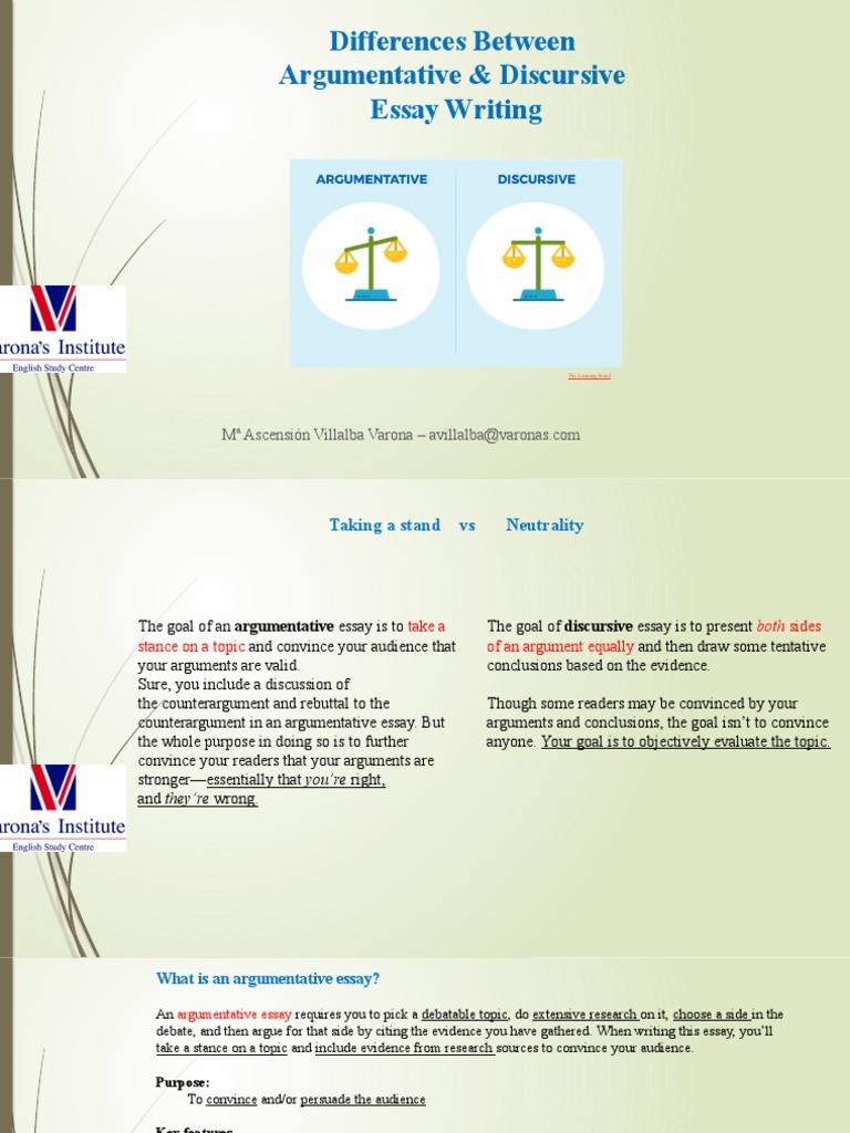 Argumentative vs. Discursive Essays | PDF | Essays | Car