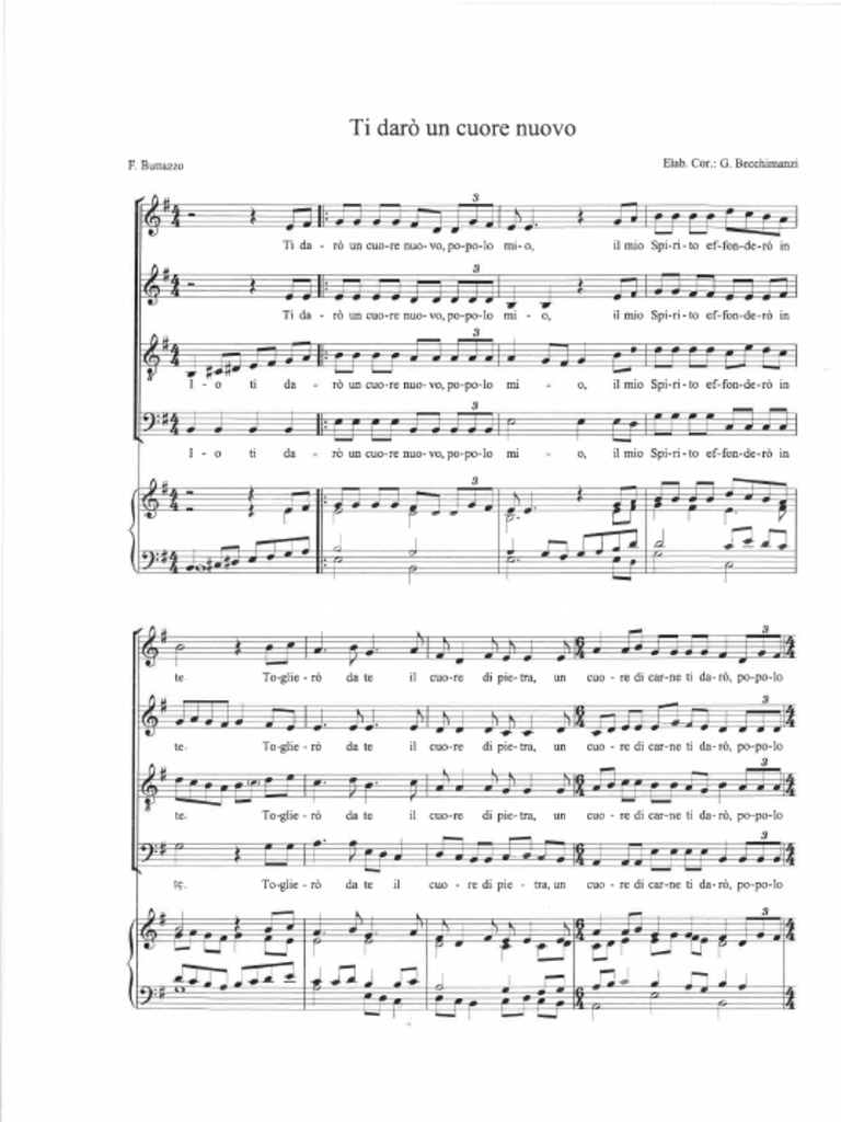Ti Darò Un Cuore Nuovo Buttazzo | PDF