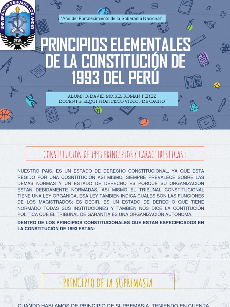 Los Principios de La Constitucion de 1993 de Peru. | PDF | Constitución ...