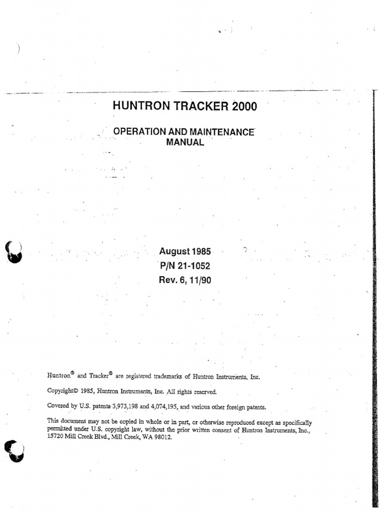 Huntron 2000 - User Service Manual | PDF