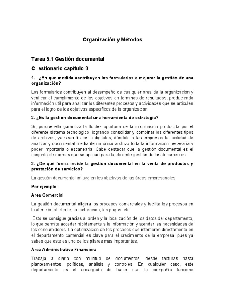Tarea Capitulo 3 Gestion Documental | PDF | Gestión de registros | Business
