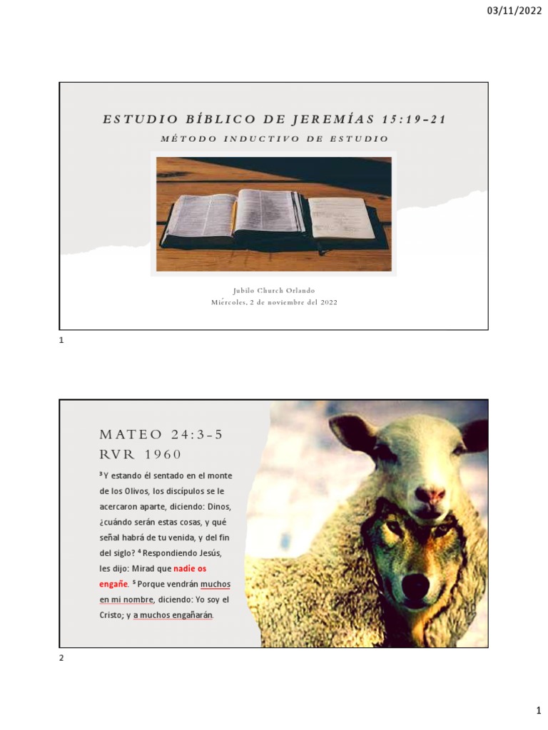 Explicación de Jeremías 15:19-21 | PDF | Biblia | Dios