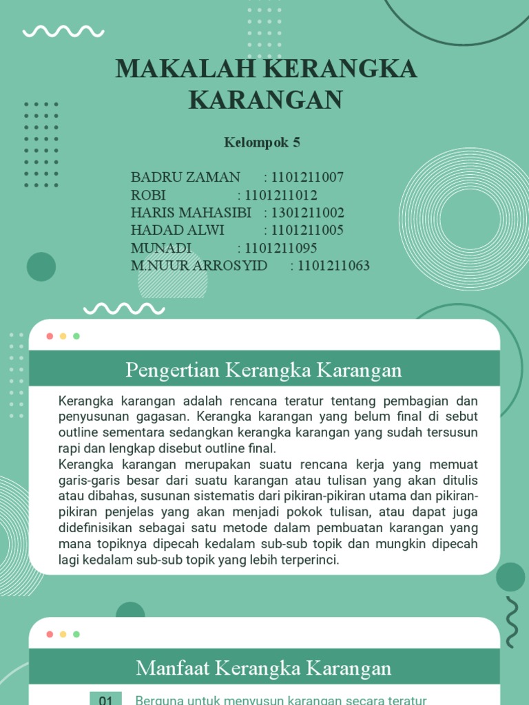 Makalah Kerangka Karangan | PDF Makalah Kerangka Karangan | PDF