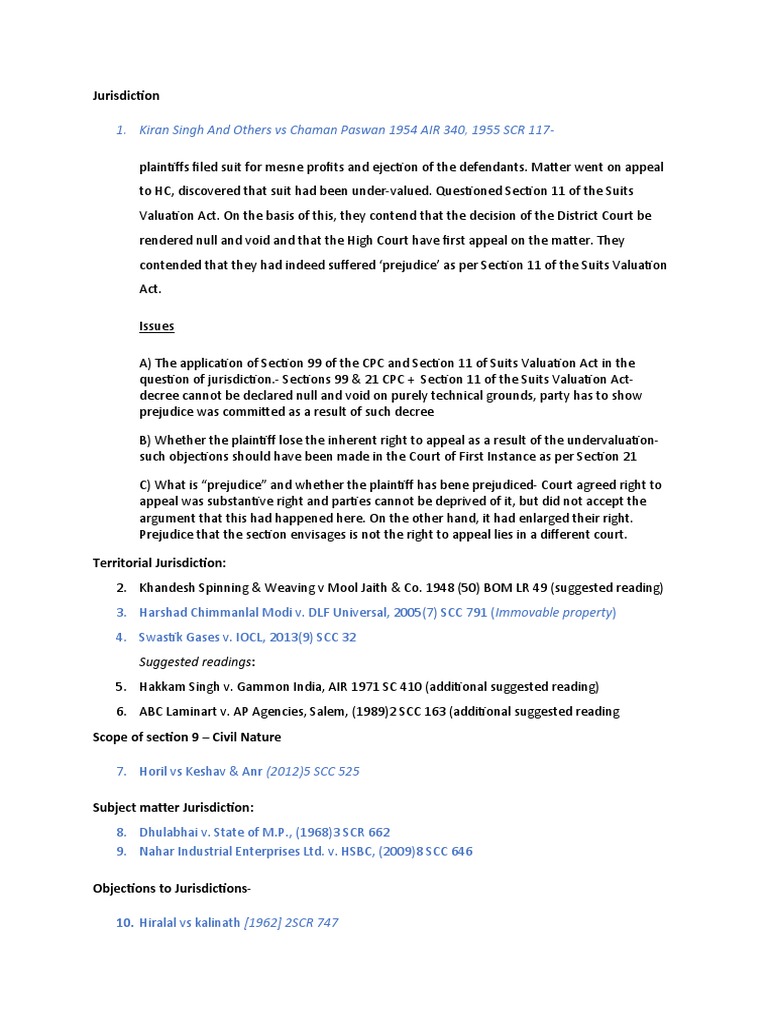 CPC Case List | PDF | Prejudice (Legal Term) | Lawsuit