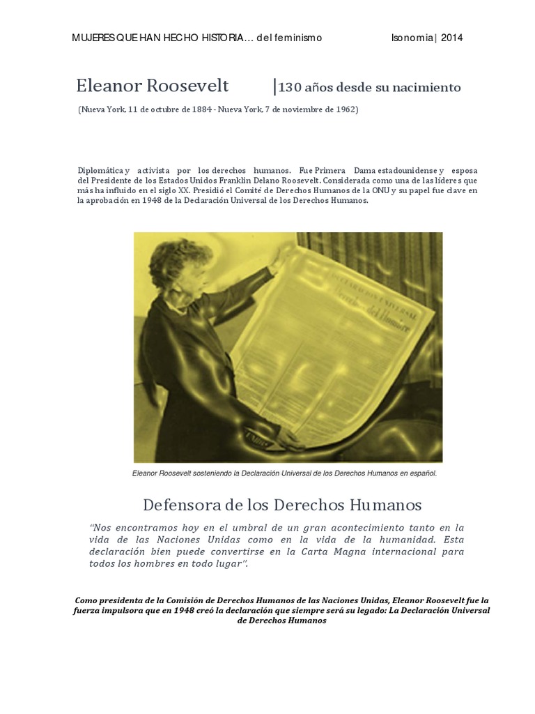 PDF 11.11 Eleanor Roosvelt | PDF | Eleanor Roosevelt | Naciones Unidas