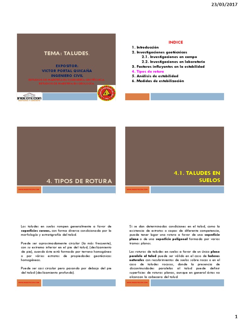 4 Tipos Rotura | PDF | Estrato | Pandeo