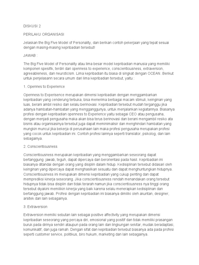 Diskusi 2 | PDF | Karier & Perkembangan