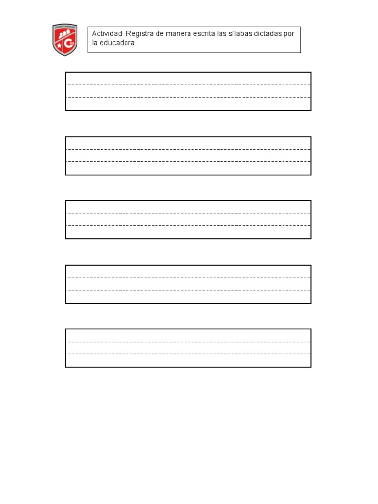 Dictado de Sílabas | PDF