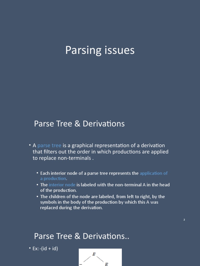 Parsing Issues Pdf Parsing Computer Programming 