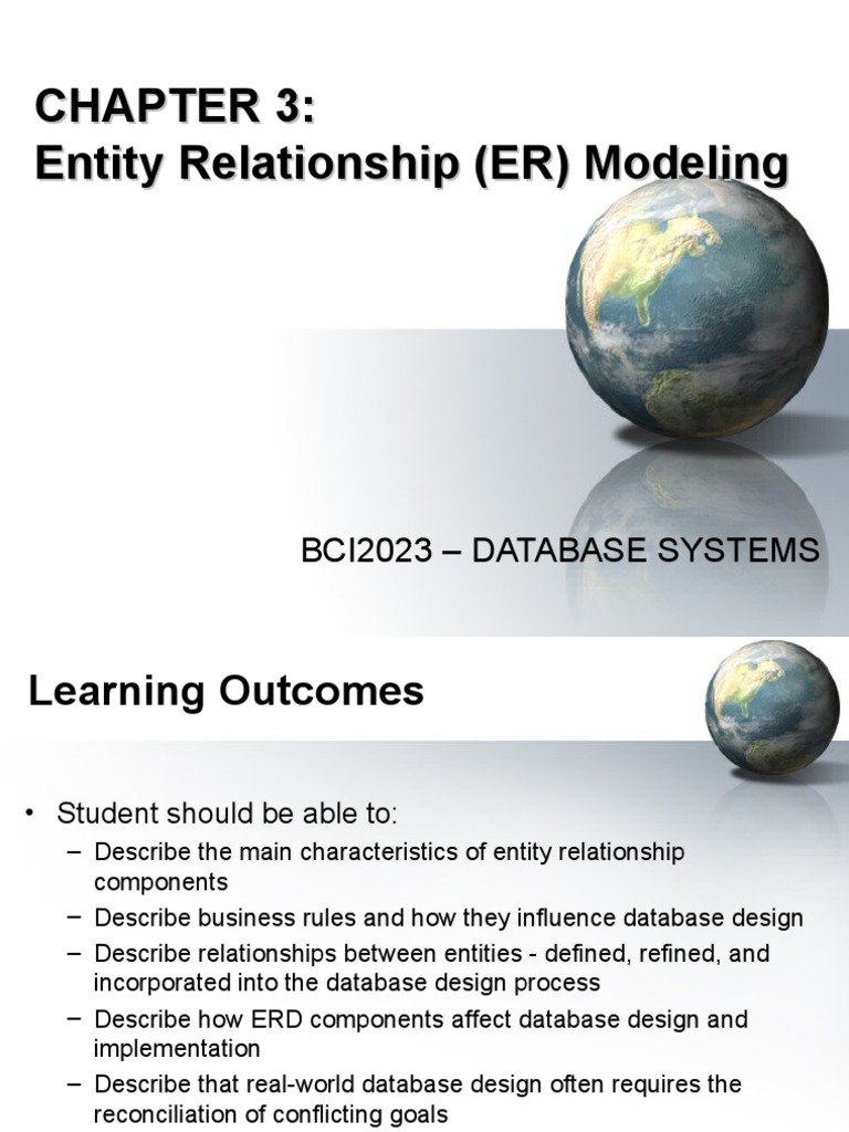Chapter 3 Entity Relationship Diagram Update | PDF | Relational Database | Information ...