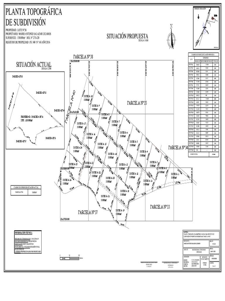 Plano Subdivision Parcela 36 | PDF