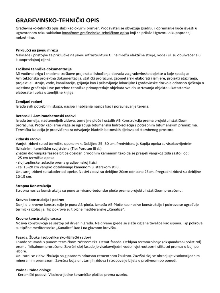 Tehnicki Opis 2 | PDF