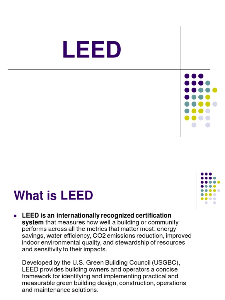 LEED | PDF | Efficient Energy Use | Green Building