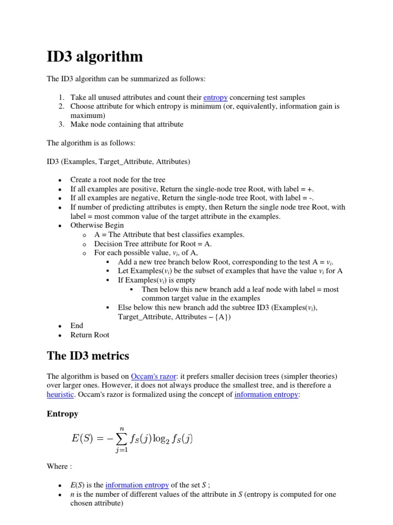 ID3 Algorithm
