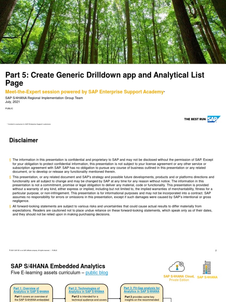 MTE Create Drilldown ALP Report S4HANA Part5 July2021 V0 | PDF ...