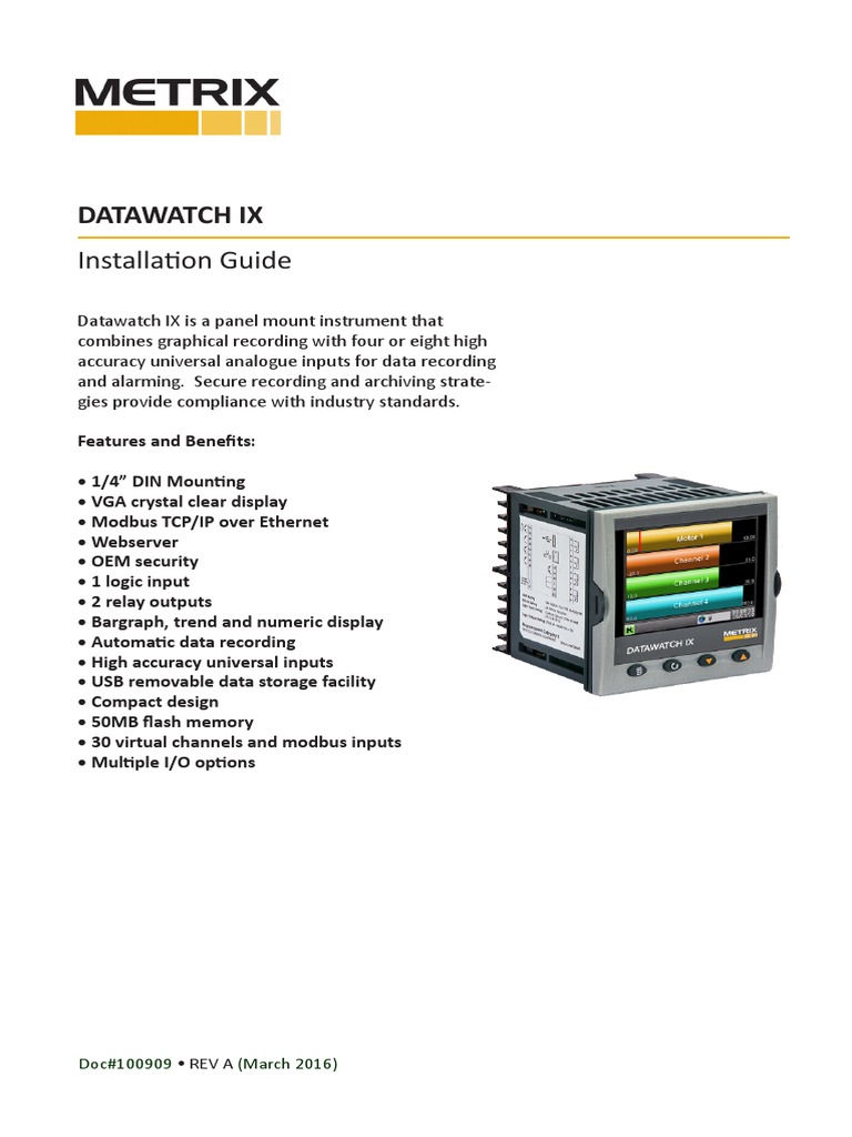 Datawatch Manual | PDF | Electrical Wiring | Usb Flash Drive