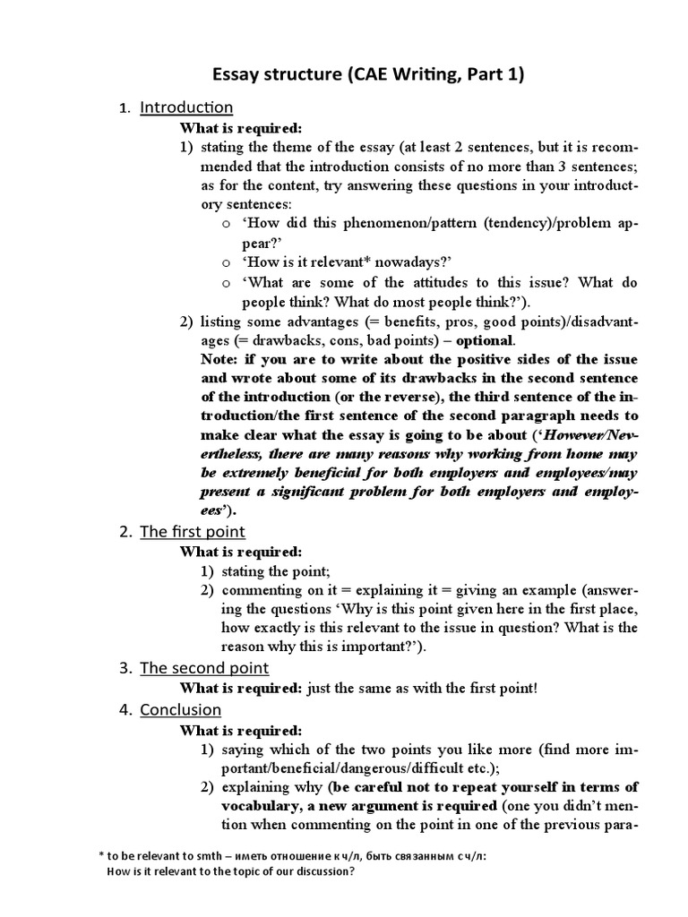 Essay Structure (CAE Writing, Part 1) | PDF | Cognition | Cognitive Science