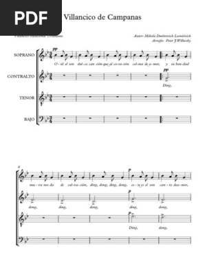 Partitura Villancico De Las Campanas Pentatonix Pentatonix Carol Of