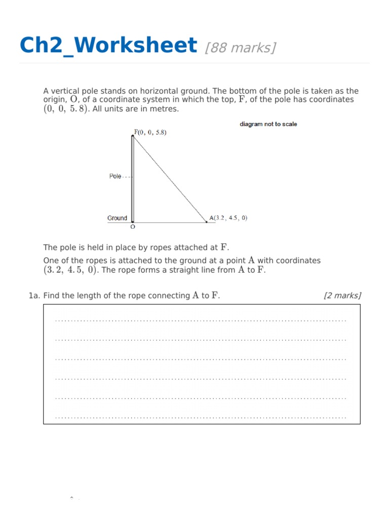 Ch2 Worksheet | PDF | Triangle | Volume