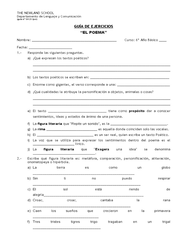 Una guía sobre el poema | PDF | Poesía | Metáfora
