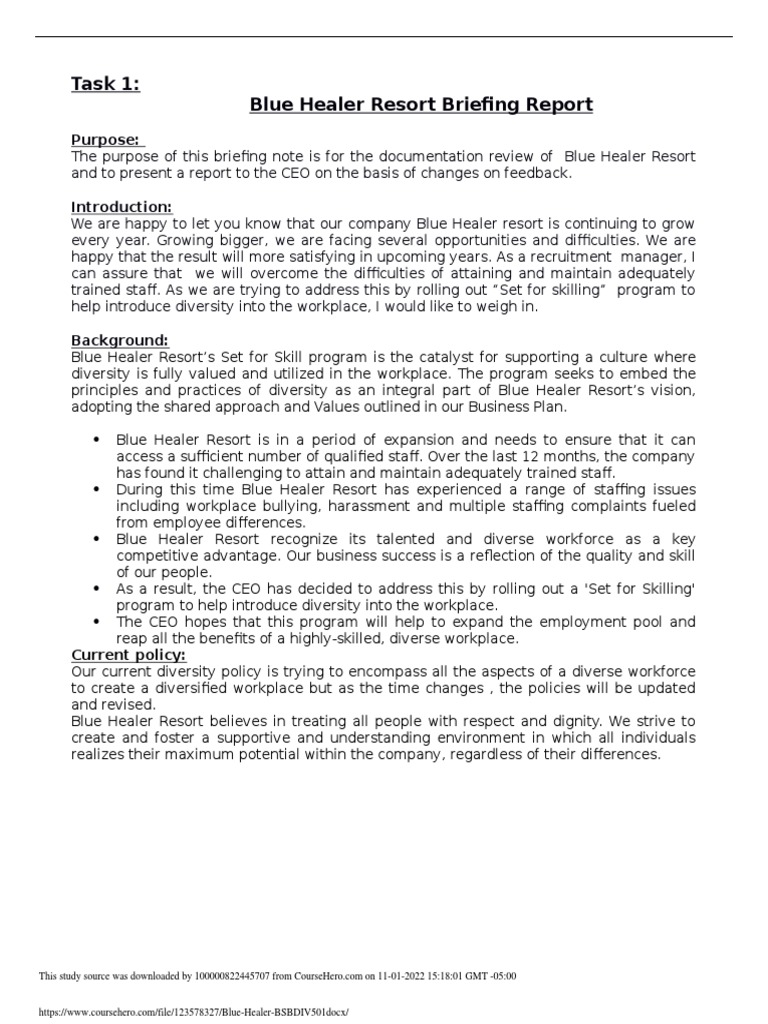 Blue Healer BSBDIV501 | Download Free PDF | Diversity (Business ...