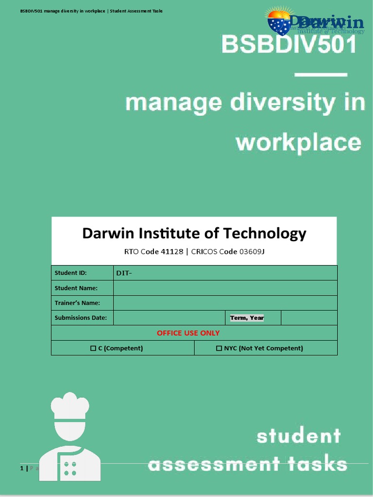 1.BSBDIV501 Student Assessment Tasks Redone | PDF | Plagiarism | Recruitment