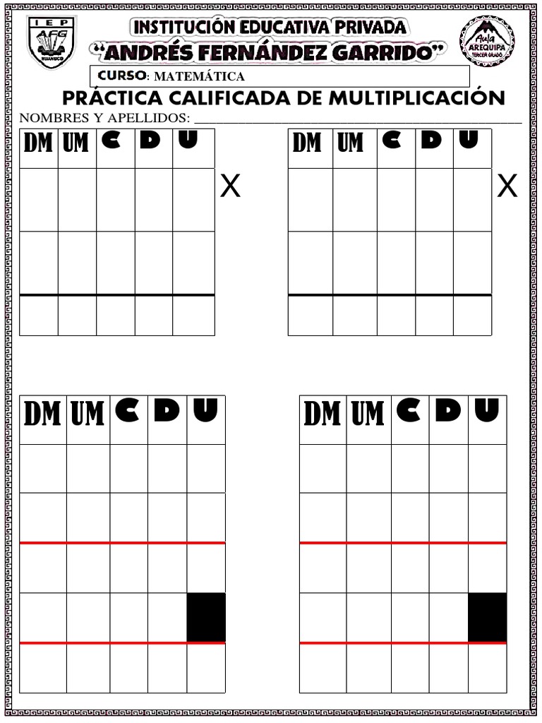 Ejercicios de Multiplicación PDF | PDF | Negocios | Informática