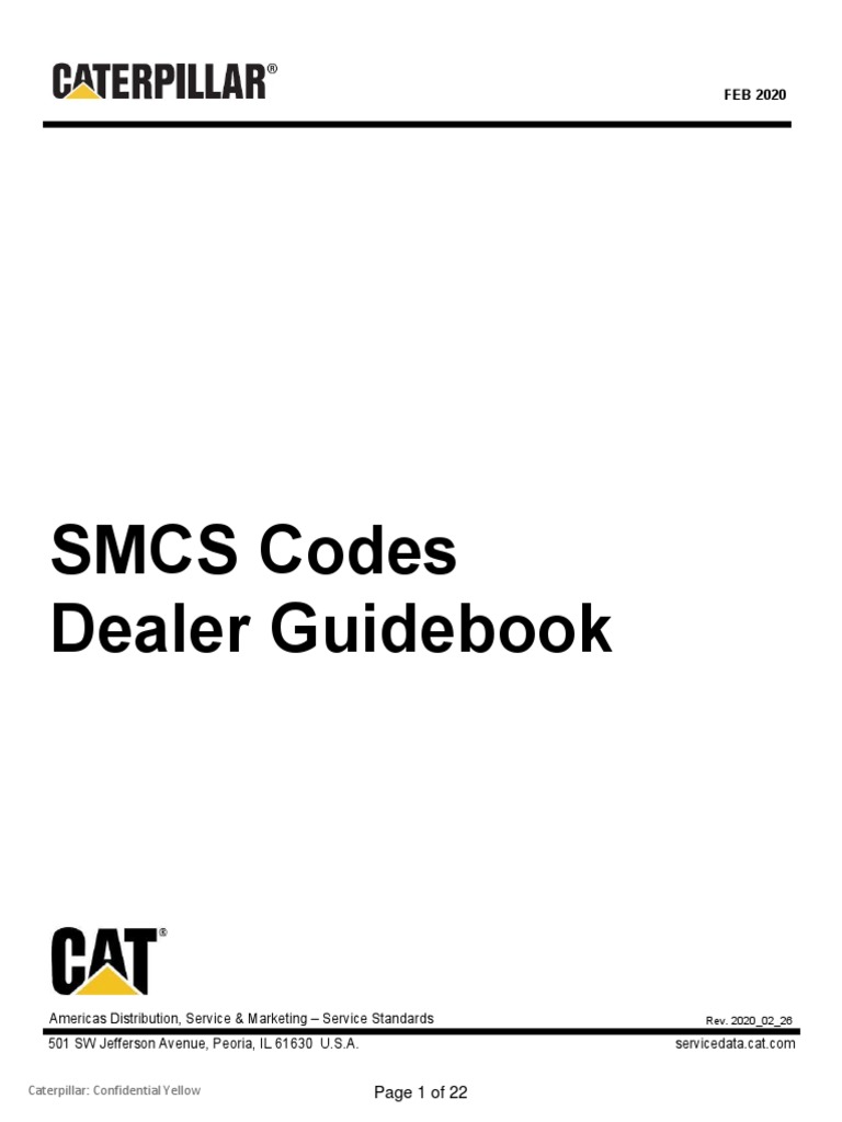 SMCS Codes Dealer Guidebook | PDF | Fuel Injection | Throttle