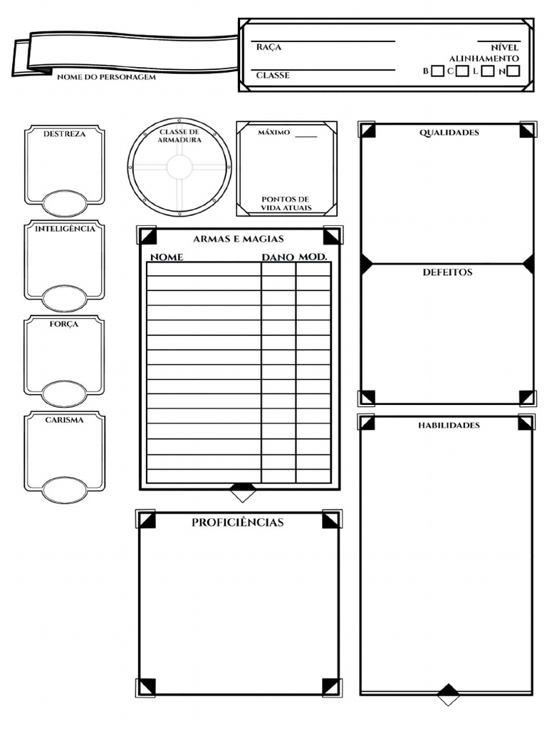 Bonfs Ficha Editavel RPG Geral | PDF