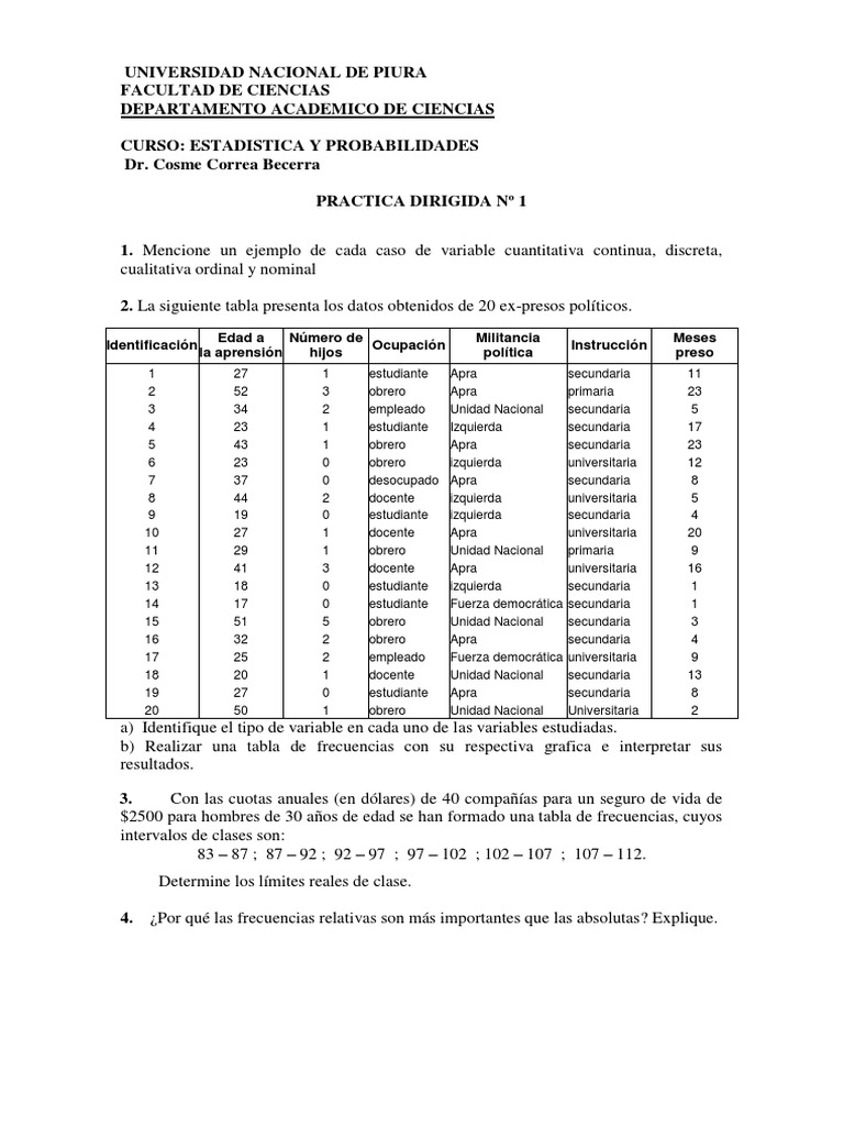Practica Dirigida 1 | PDF Practica Dirigida 1 | PDF