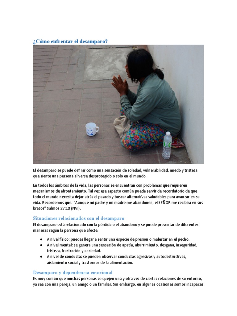 ¿Cómo Enfrentar El Desamparo | PDF | Las emociones | Soledad