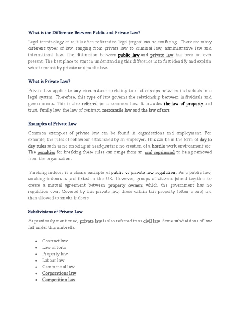Distinguishing Public and Private Law | PDF | Public Law | Judiciaries