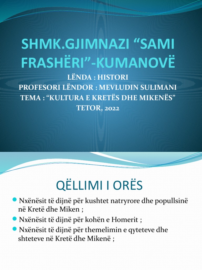 8.kultura e Kretës Dhe Mikenës (I-2, 3, 4, 5, 6, 7) | PDF