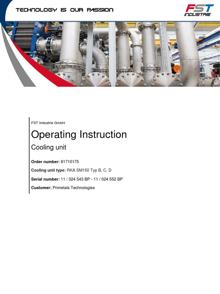03.00 - Operating Instructions - en - SM150 Cooling Unit | PDF | Safety ...