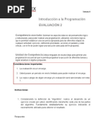 Eva 1 Introducción A La Programación | PDF | Evaluación | Verdad