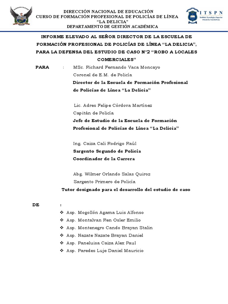 Caso 2 | PDF | Castigos | Robo