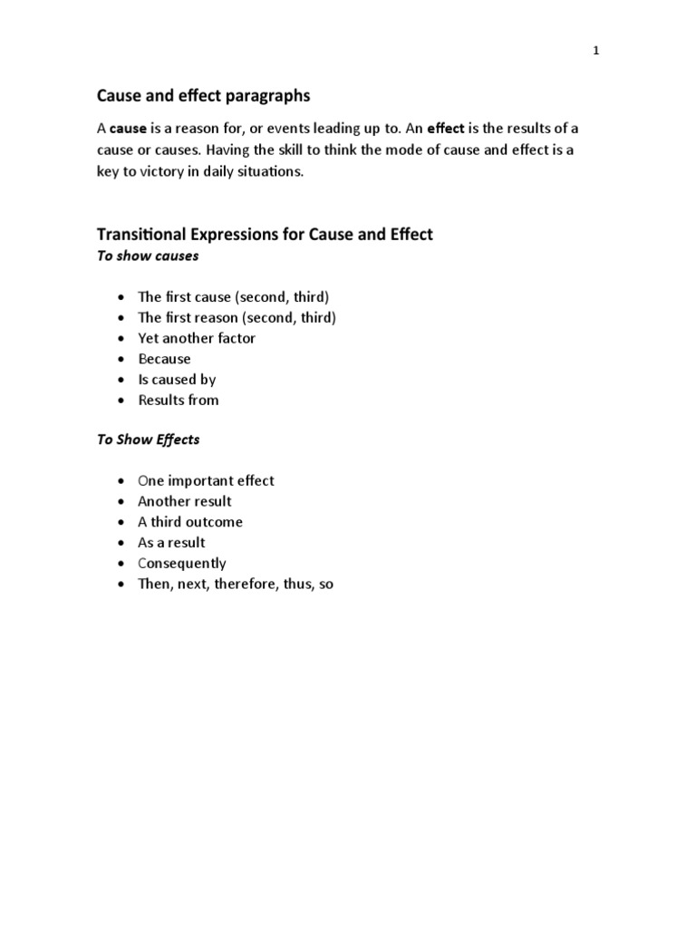 Cause and Effect Pam | PDF | Adolescence | Paragraph