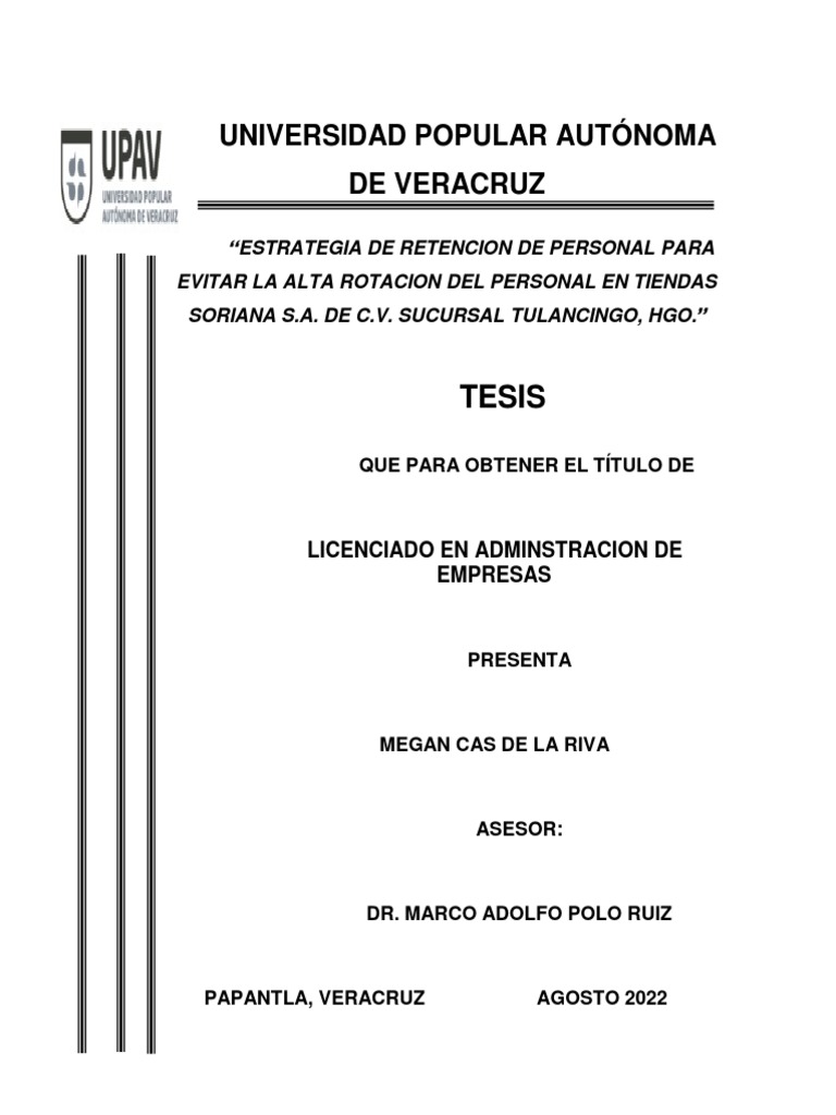 Hoja De Presentacion Upav Word