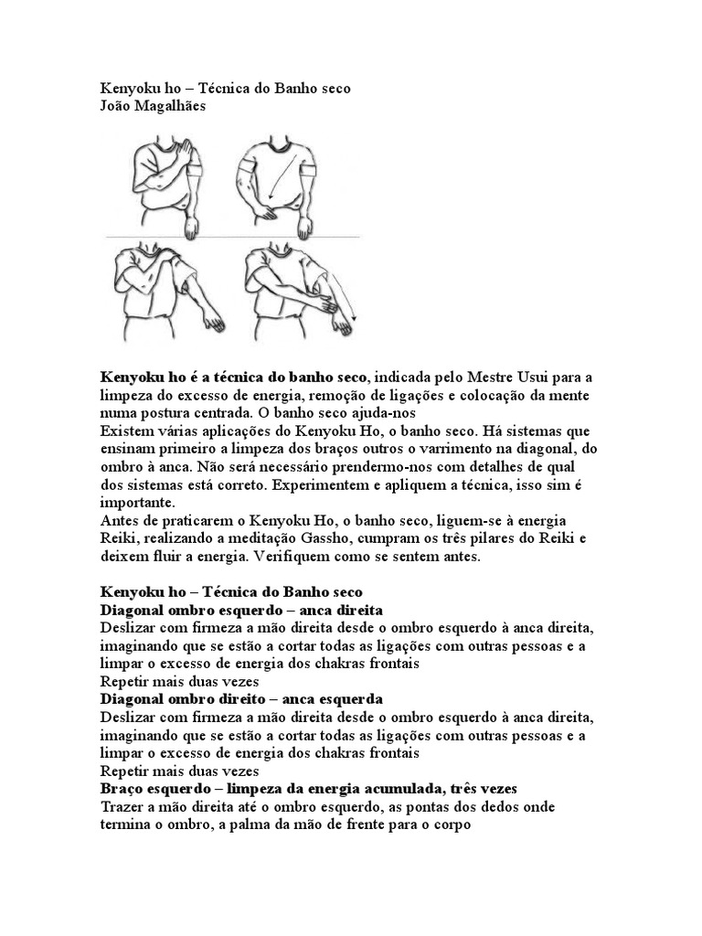 Kenyoku Ho - Técnica Do Banho Seco - João Magalhães | PDF | Autoajuda ...