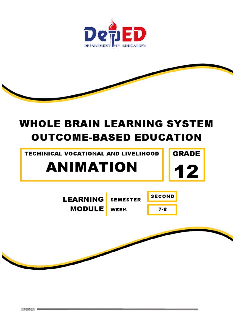 Grade 12 Animation TVL Q2 WK7-8 | PDF | Animation | Drawing