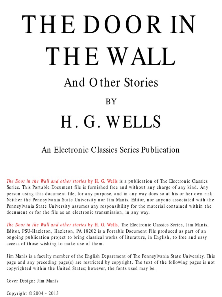 The Door in The Wall and Other Stories BY H. G. WELLS | PDF