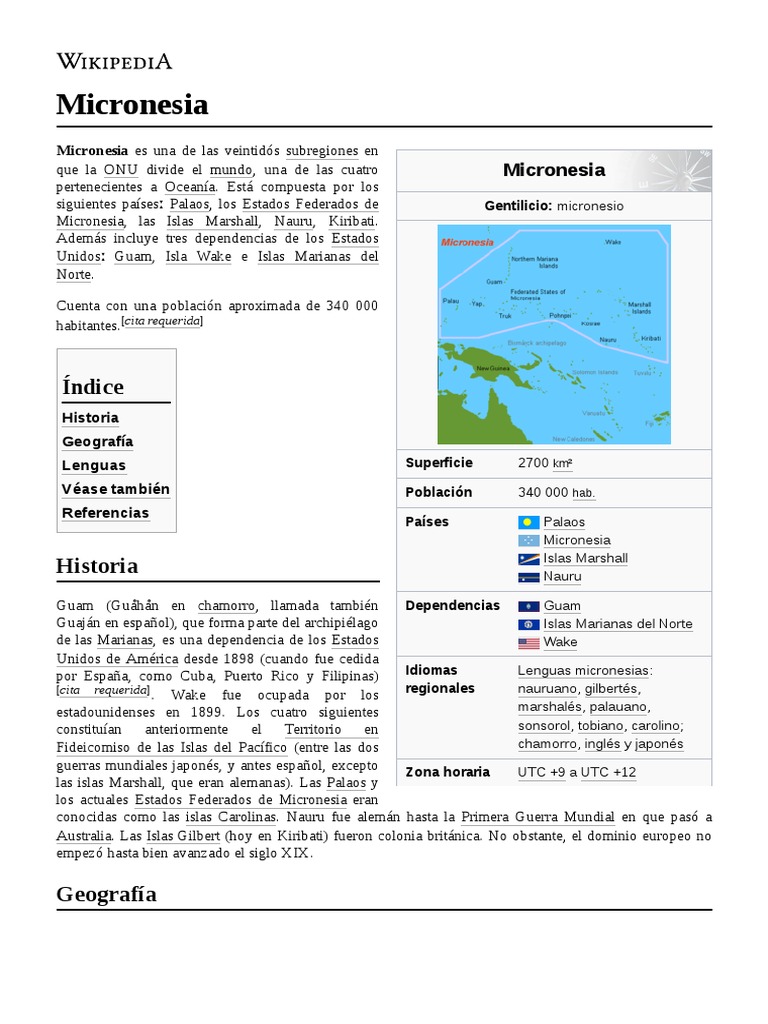 Micronesia | PDF | Micronesia | Lingüística
