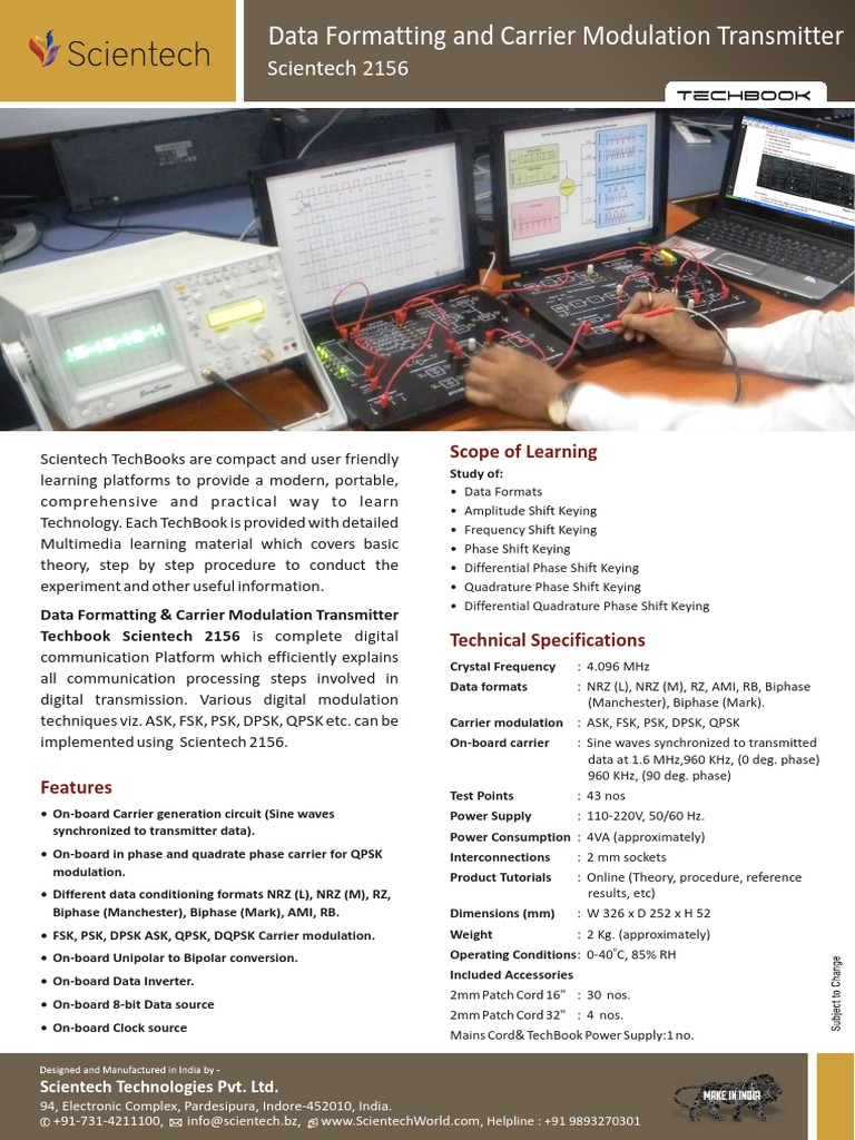 Scientech 2156 | PDF | Modulation | Electronics