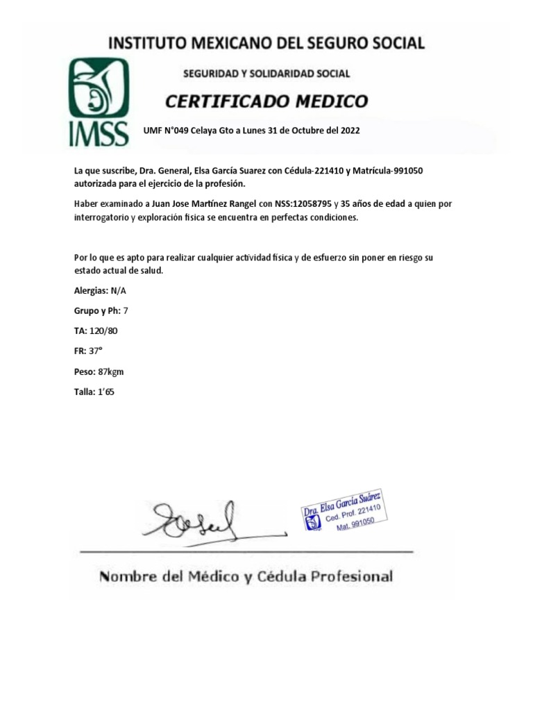 Constancia De Acreditación Imss – JTCP