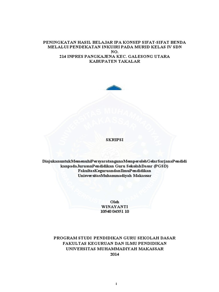 Contoh PKP Ipa Wujud Benda | PDF